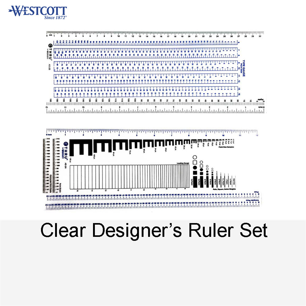 CLEAR DESIGNER'S RULER SET – SIL THREAD INC.