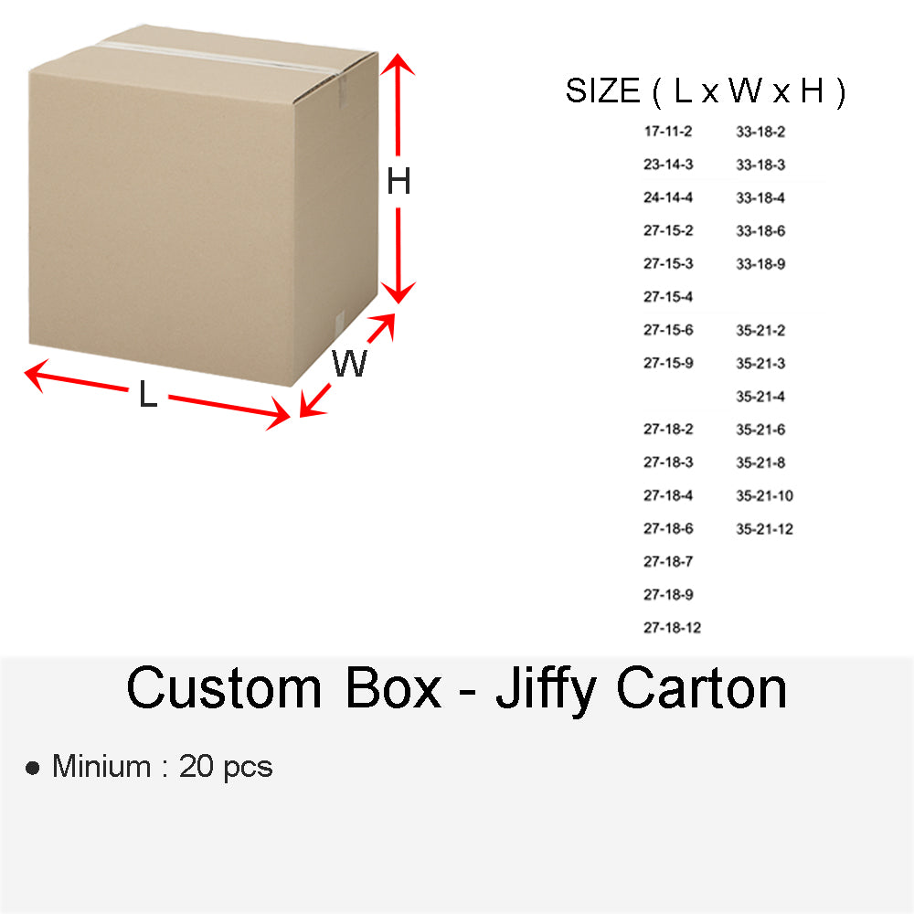 CUSTOM BOX JIFFY CARTON – SIL THREAD INC.
